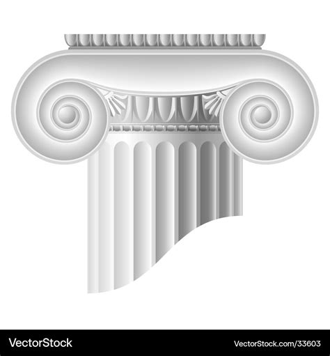 Ionic Column Royalty Free Vector Image Vectorstock