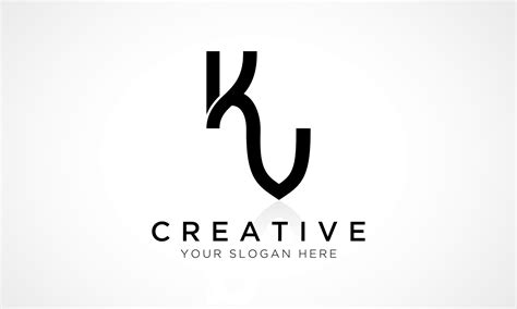Kv Letter Logo Design Vector Template Alphabet Initial Letter Kv Logo