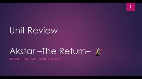Ffbe Unit Review Akstar The Return Youtube