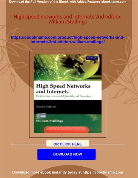 Full Download High Speed Networks And Internets 2nd Edition William