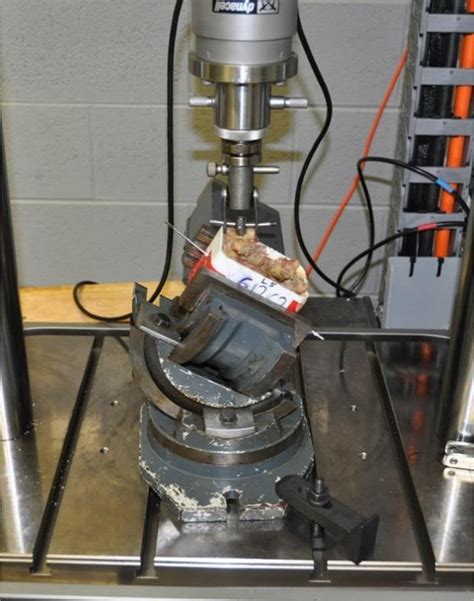 Test Setup Showing Specimen Clamped In Vice Which Is Fixed To The Download Scientific Diagram
