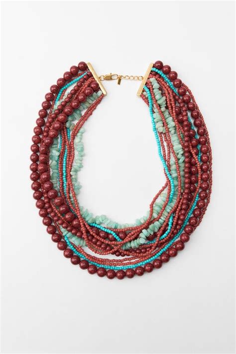 КОЛИЕ С МЪНИСТА И КАМЪЧЕТА In 2024 Stone Beaded Necklace Beaded Necklace Stone Necklace