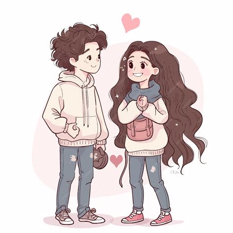 Un Dibujo De Una Chica Y Un Chico Con Un Sombrero Que Dice La Chica Es