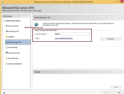 sql server reporting services configuration manager