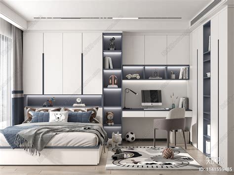 现代榻榻米儿童房3d模型下载【id 1141559485】 知末3d模型网