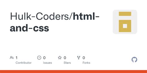 Github Hulk Codershtml And Css