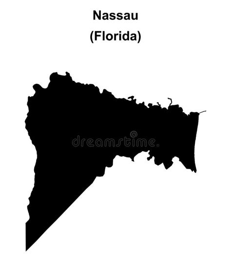 Nassau Outline Map Stock Vector Illustration Of County 357889692