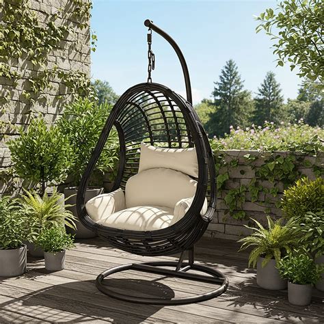 Rattan Hanging Egg Chair Outdoor Pod Chair Beyond Living