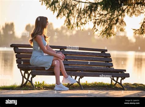 Girl Sitting Alone Sad On Bench