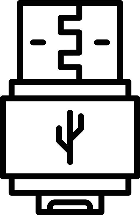 Usb Flash Drive Line Icon 10931524 Vector Art At Vecteezy