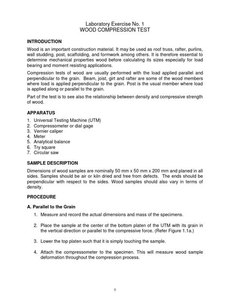 Labex No 1 Wood Compression Test Pdf