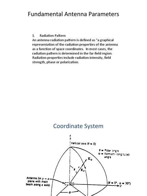 Fundamental Antenna Parameters Pdf Antenna Radio Broadcast Engineering