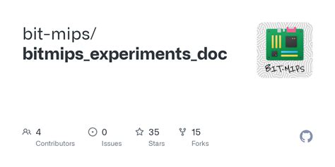 Github Bit Mipsbitmipsexperimentsdoc