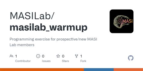 Github Masilab Masilab Warmup Programming Exercise For Prospective New Masi Lab Members