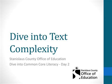 PPT Dive Into Text Complexity PowerPoint Presentation Free Download ID 2718849