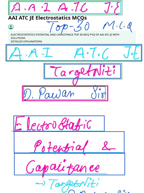 Top 30 Mcq Electrostatics Pdf Capacitance Capacitor
