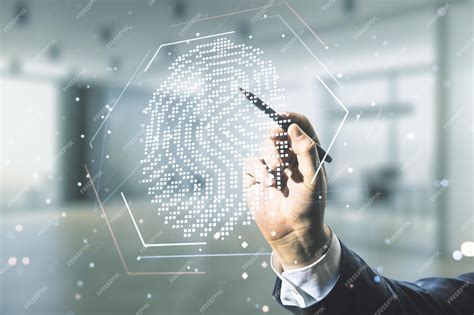 Premium Photo Multi Exposure Of Programmers Hand With Pen Working With Virtual Abstract