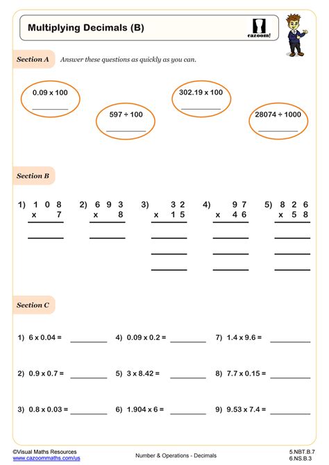 Multiplying Decimals B Worksheet Fun And Engaging 5th Grade Worksheets Library