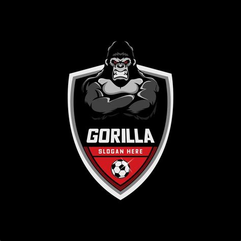 Gorilla Football Logo Template 10962002 Vector Art At Vecteezy