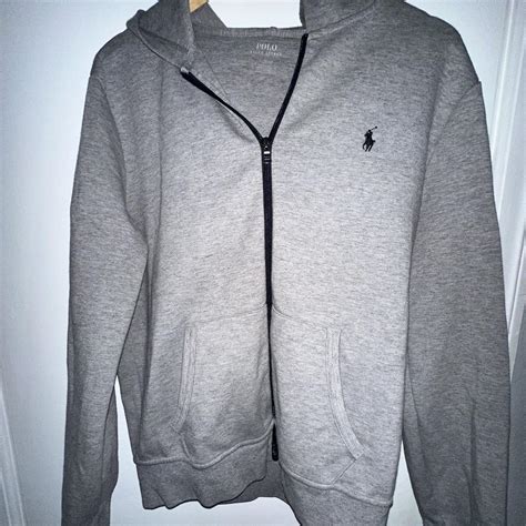 Rarley Worn Grey Polo Raplh Lauren Zip Up🩶 Super Depop