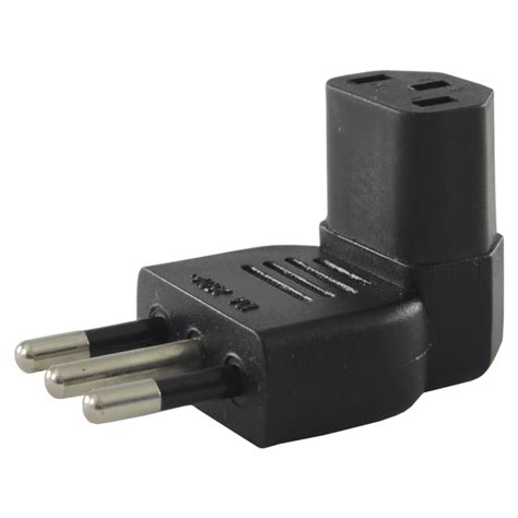 Conntek 30026 3 Pin Italy To IEC C13 Compact Plug Adapter