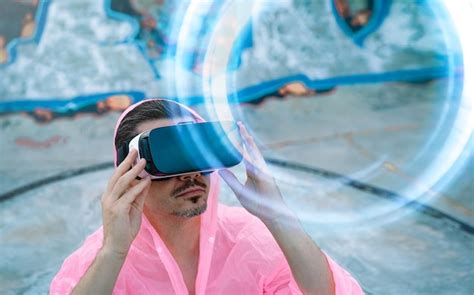 Premium Photo Man Using Vr Goggles