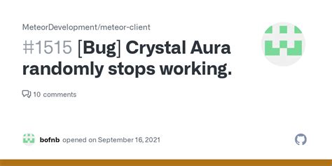 Bug Crystal Aura Randomly Stops Working · Issue 1515 · Meteordevelopmentmeteor Client · Github