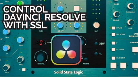 Control Davinci Resolve W Ssl Controllers Youtube