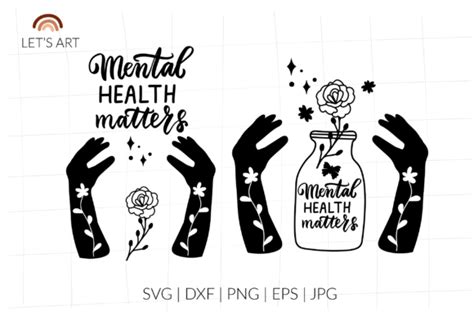 Mental Health Matters Svg Wild Flowers Graphic By Letsartshop