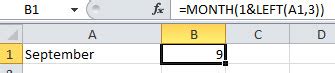 Excel Convert Text Month To The Month Number A4 Accounting
