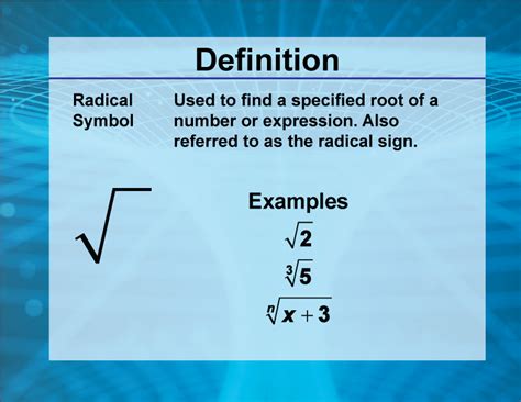 Radical Sign Png