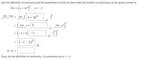 Solved Explain Using The Theorems Why The Function Is