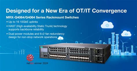 Moxa MRX G Switch coeur de réseau OT avec Ports GbE intégrés et jusqu à ports GbE