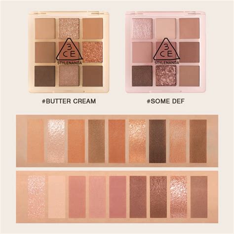 3ce♥ 九色眼影盤／風格眼影盤 Butter Cream Some Def Smoother 大地原棕 即期品 蝦皮購物