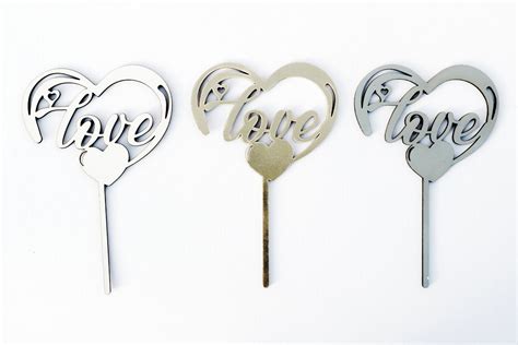 Love And Heart Shape Laser And Glowforge Cut Digital File Etsy
