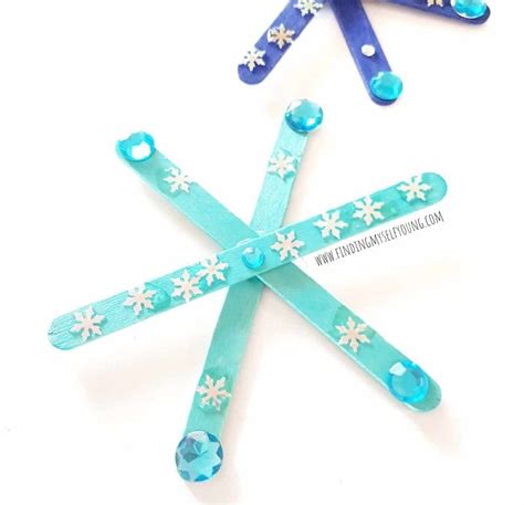 Popsicle Stick Snowflakes Finding Myself Young