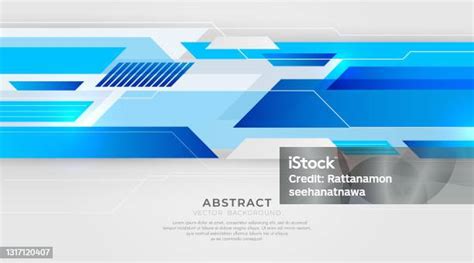 블루 기하학적 모션 기술 디지털 하이테크 배경 배너 웹 사이트 프로모션 광고 소셜 미디어 벡터 일러스트레이션에 이상적인 밝은 현대 추상 벡터 디자인 0명에 대한 스톡 벡터