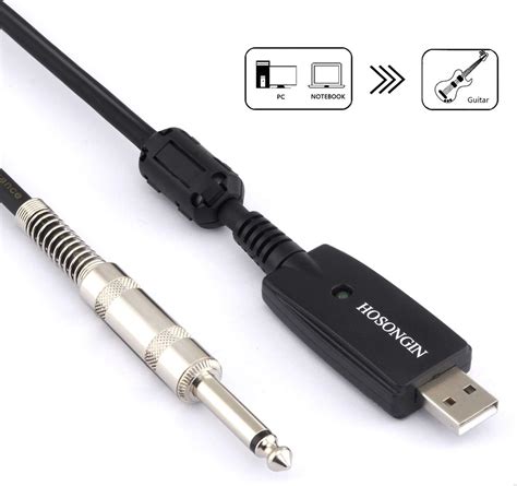 Hosongin Usb Guitar Cable Usb Interface Male To 635mm 1