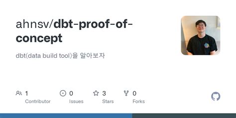 Github Ahnsvdbt Proof Of Concept Dbtdata Build Tool을 알아보자