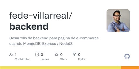 Github Fede Villarrealbackend Desarrollo De Backend Para Pagina De