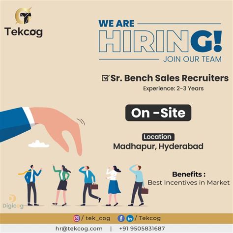 Tekcog Digicog Hyderabad Jobsathyderabad Employeebenefits Businessdevelopmentmanager