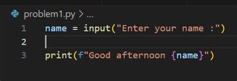 Q Write A Python Program To Display A User Entered Name Followed By Good Afternoon Using Input