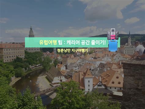 유럽여행 팁 캐리어 공간 늘리기 네이버 블로그