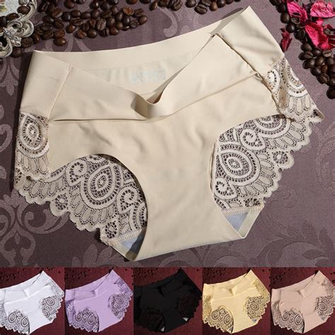 Seamless Women Hollow Out Panties Underwear Comfort Lace Briefs Female