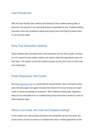 A Complete Guide To Codeless Testing Pdf
