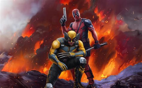 Deadpool 3 Movie Deadpool And Wolverine 2024 4k Wallpaper Download