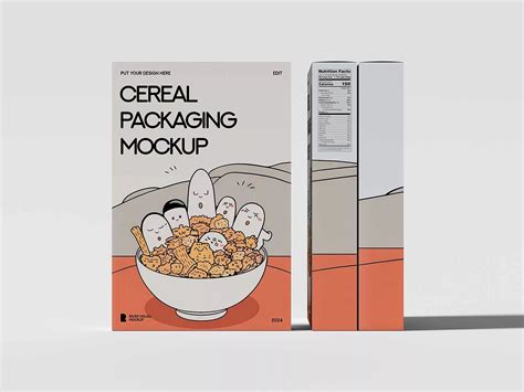 Cereal Box Packaging Mockup Free Mockup