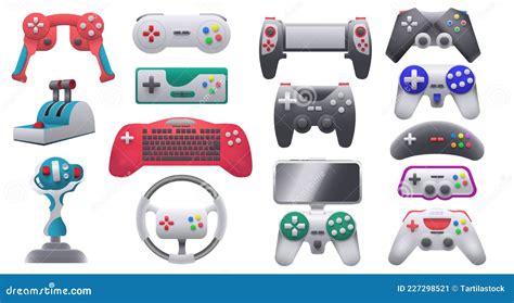 Retro Video Game Controller Or Classical Joystick Flat Vector Color Icon For Apps Or Website