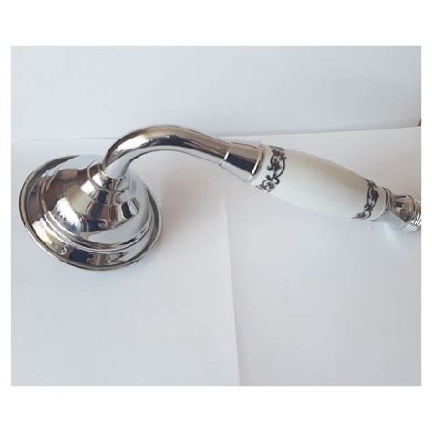 Купить лейку душевую ручную ретро металлическая с белой керамикой с ...