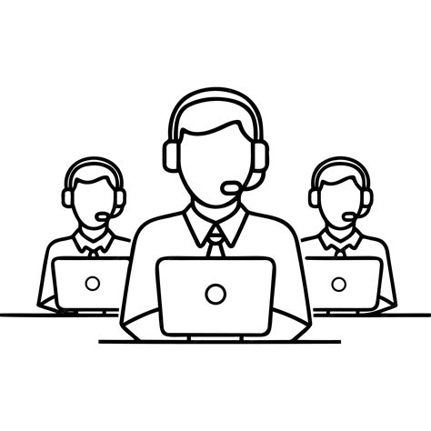 Premium Vector Continuous One Line Drawing Of Support Service Customer Service Outline Vector